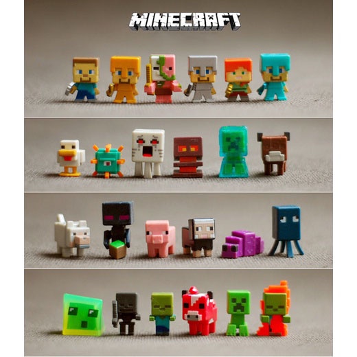 Minecraft Minifigures Mini Enderman Steve Zombie Alex Enderman Skeleton