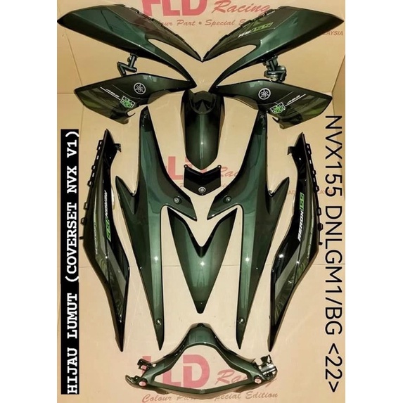 COVERSET HLD YAMAHA NVX 155 V1 BATIK EDITION (Siap Tampal) | Shopee ...