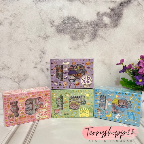 Cute Momo Sticker Package Waterproof Stickers and Washi Tape Viral ...