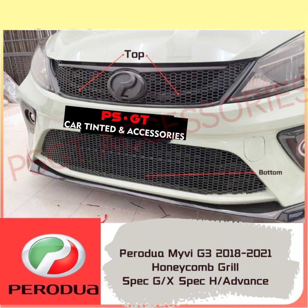 Perodua Myvi G3 2017-2021 Honeycomb Grill / Front Grill Honeycomb ...