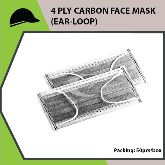 4 PLY CARBON FACE MASK (EAR-LOOP) | Shopee Malaysia