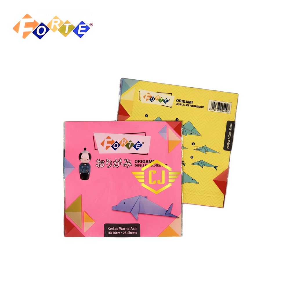 Forte Origami Paper 16x16cm Double Side Face Fluorescent 16 x 16 cm ...