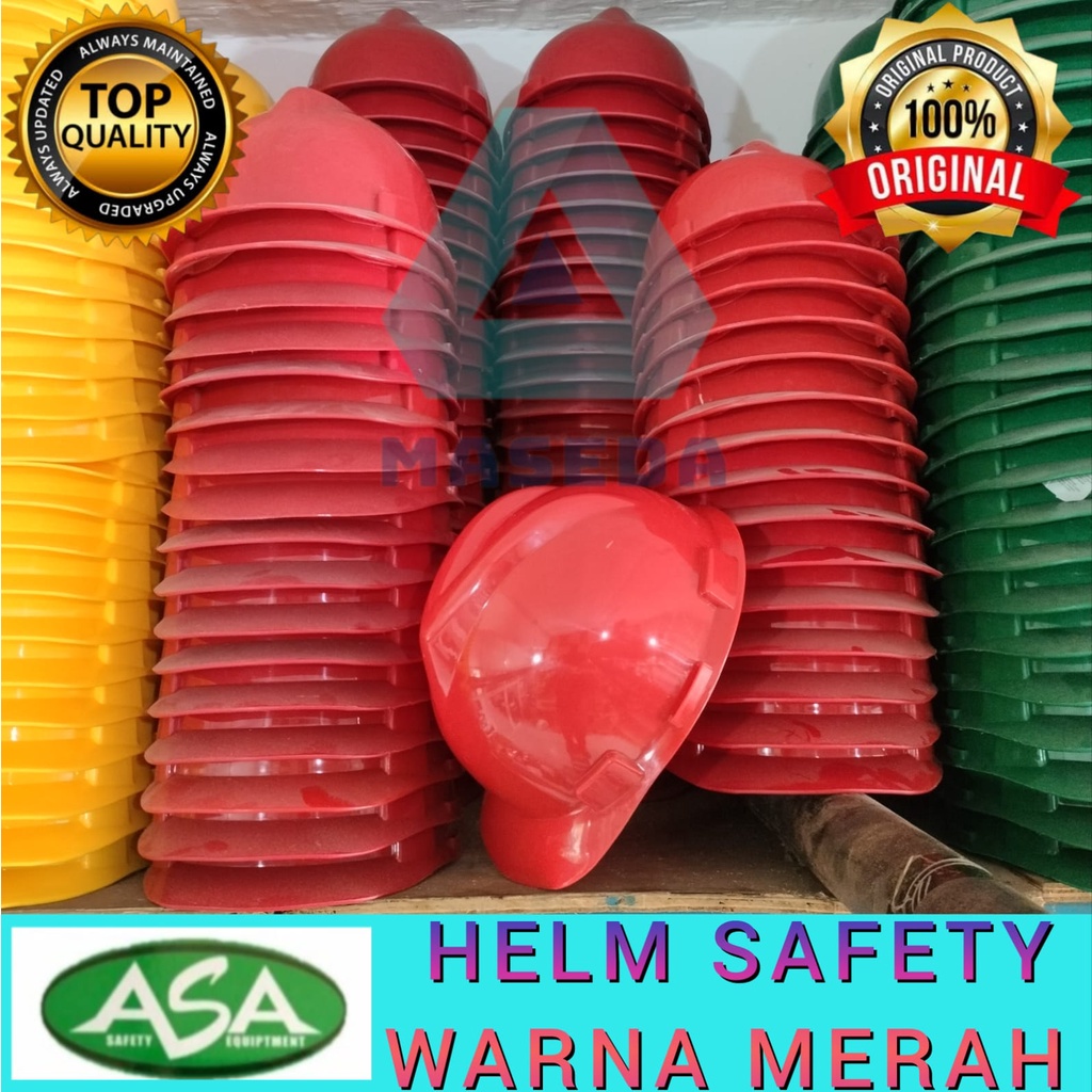 MERAH Red project helmet - Project hat - Project work hat - Safety ...