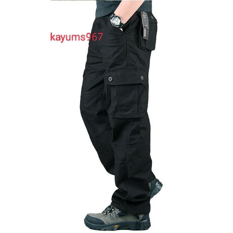 SELUAR CARGO 6POKET UNTUK KERJA UNISEX CARGO PANTS COTTON READY STOCK ...