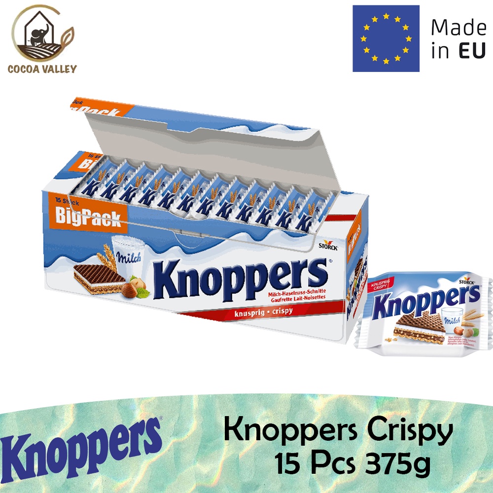 Storck Knoppers Hazelnut Chocolate Crispy Wafer 15pcs 375g (Made in ...