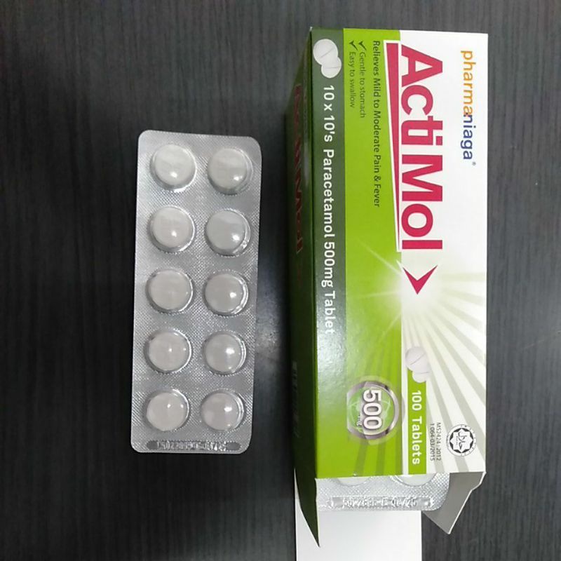 Pharmaniaga Actimol (10*10s Paracetamol 500mg Tabet) | Shopee Malaysia