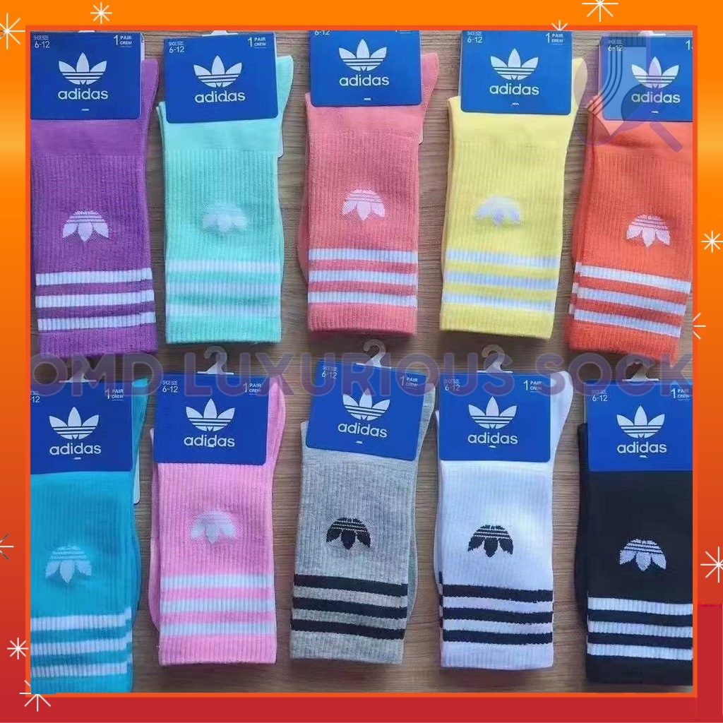 Stokin Adida Flower Fashion Running Sport Socks Panjang Men Women ...
