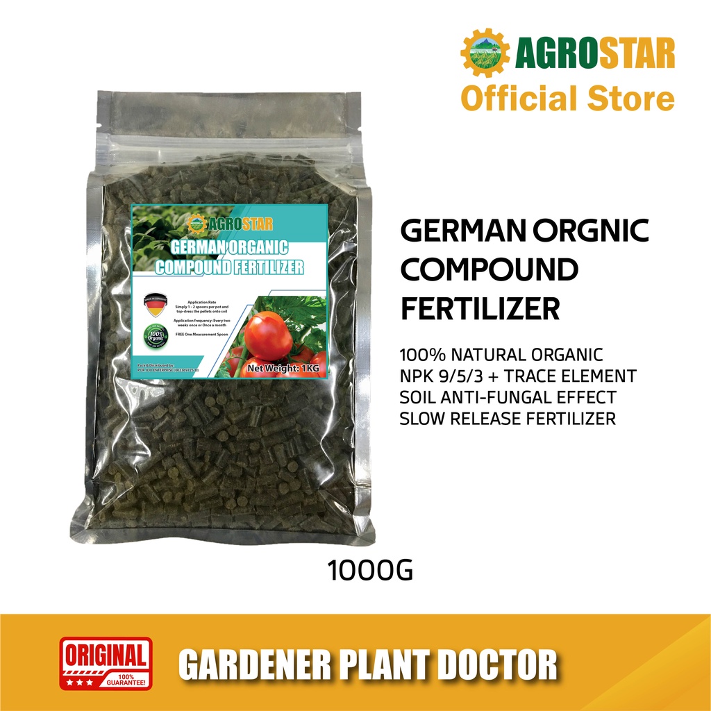 AGROSTAR German Organic Compound Fertilizer 9-5-3 + TE For Flower ...