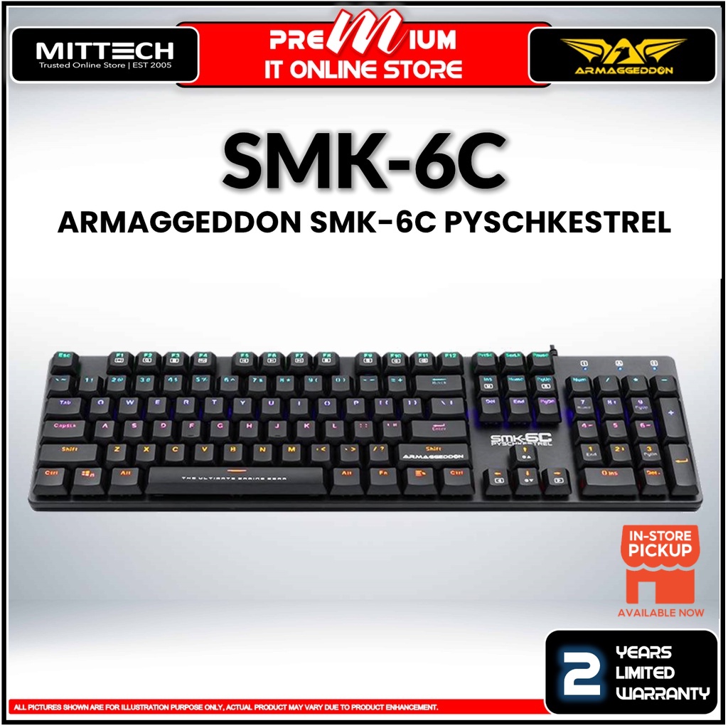 Armaggeddon SMK-6C Pyschkestrel Blue Switch Mechanical Keyboard | 104 ...