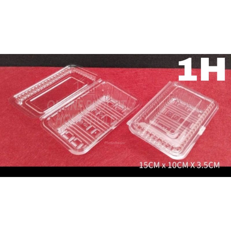 bekas kuih transparent / 1H / 2H / 3H / bekas kuih petak / box ...