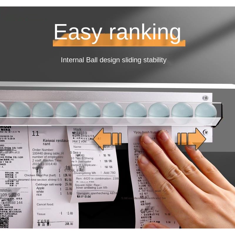 Ticket Holder Receipt Check Bill Organizer Alloy Paper Tab Grabber ...