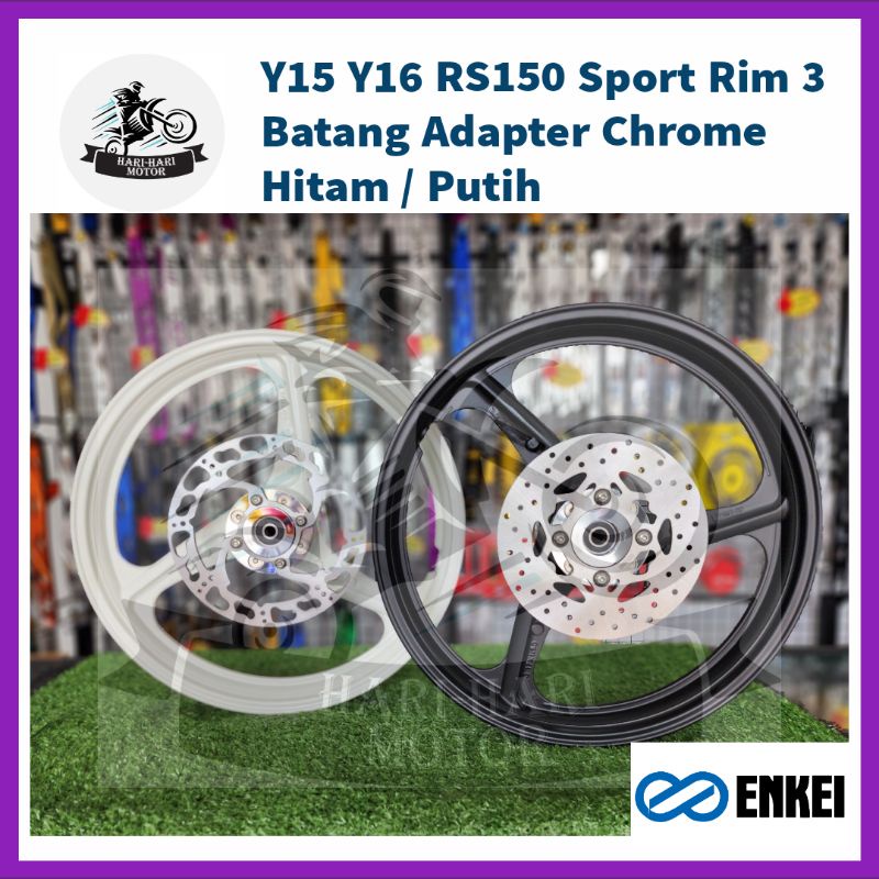 Y15 Y16 RS150 🔥 ENKEI 🔥 Sport Rim 3 Batang Adapter Chrome Custom Hub ...