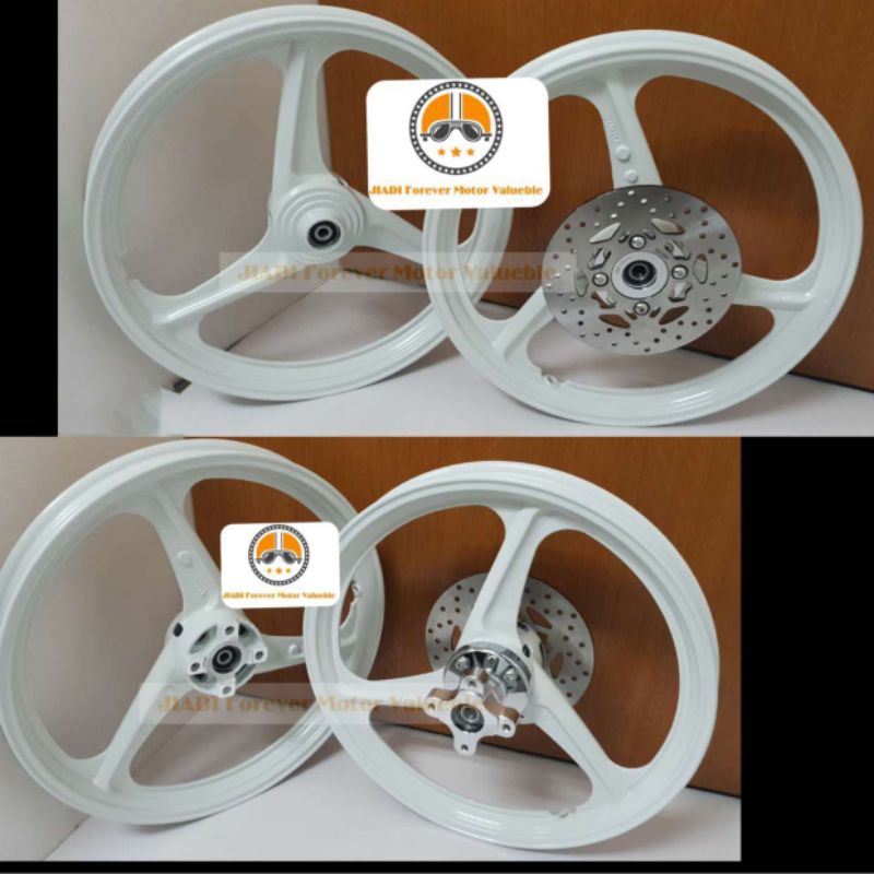 3L 3 BATANG 3 KAKI ENKE1 SPORT RIM + DISC + CUSTOM HUB Y125Z/ LC135 5S/ Y15ZR/ Y16ZR/ RS150/ RSX ...