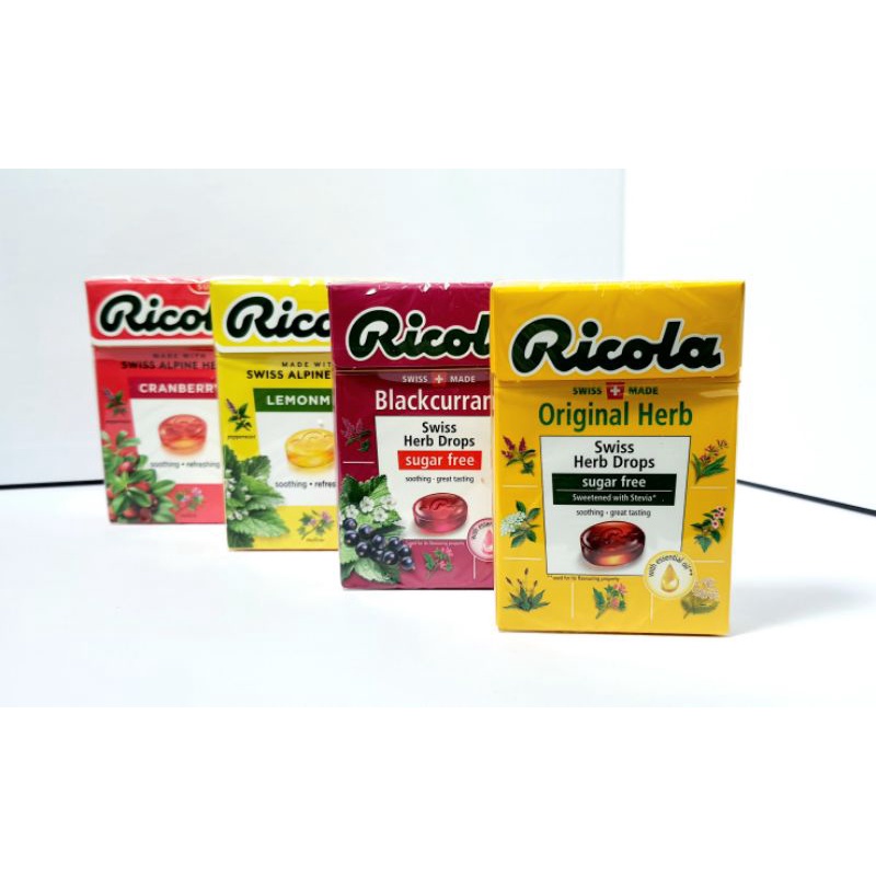 RICOLA 40G LOZENGES (CRANBERRY/BCURRANT/ORIGINAL HERB/LEMON MINT) | Shopee Malaysia
