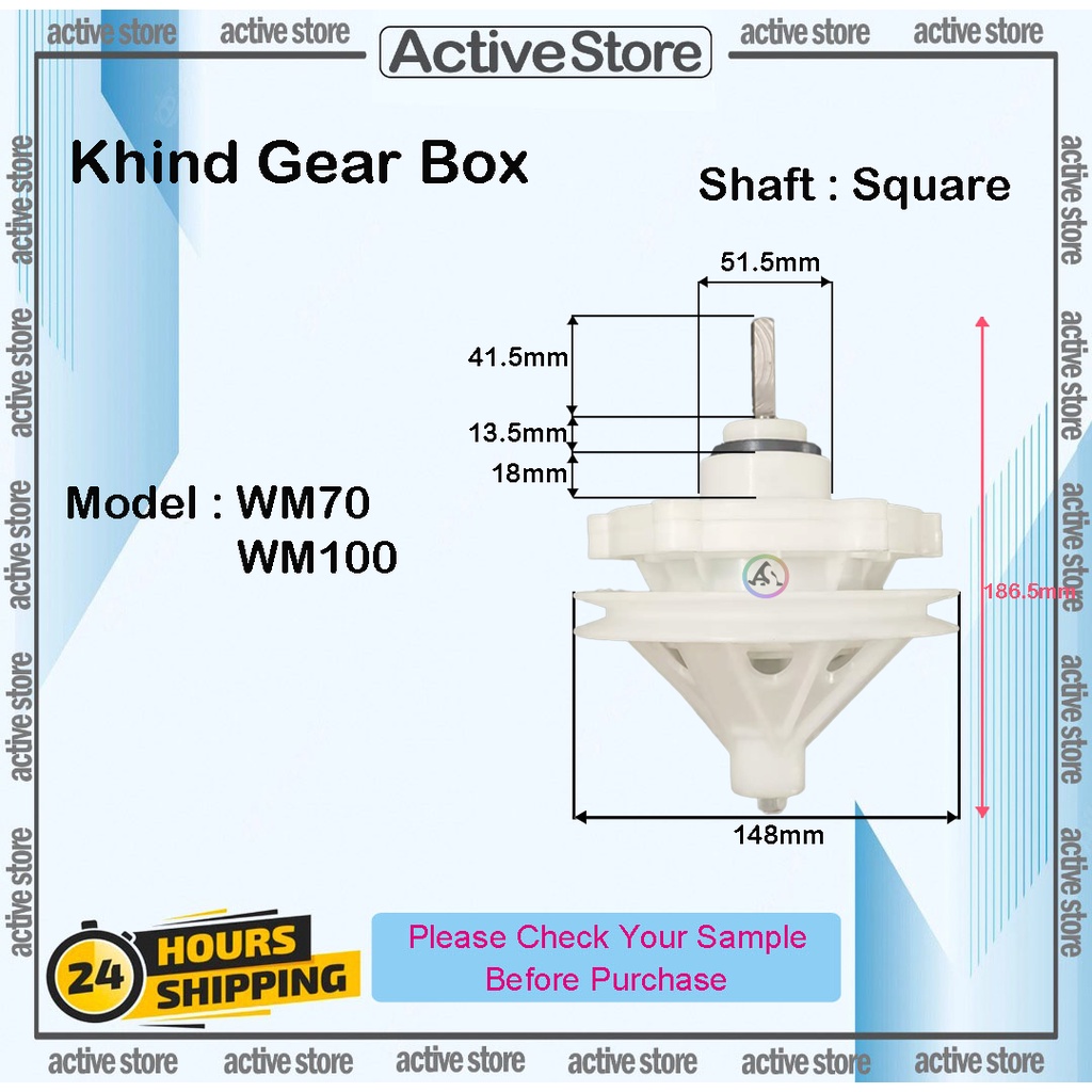 Khind Washing Machine Semi Auto Gear Box WM70 WM100 | Shopee Malaysia