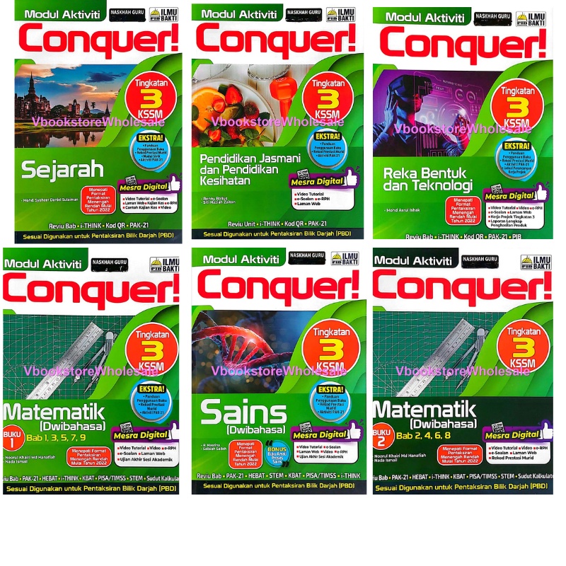 ILMU BAKTI MODUL AKTIVITI CONQUER SERIES TINGKATAN 3 ( EDISI GURU) | Shopee Malaysia