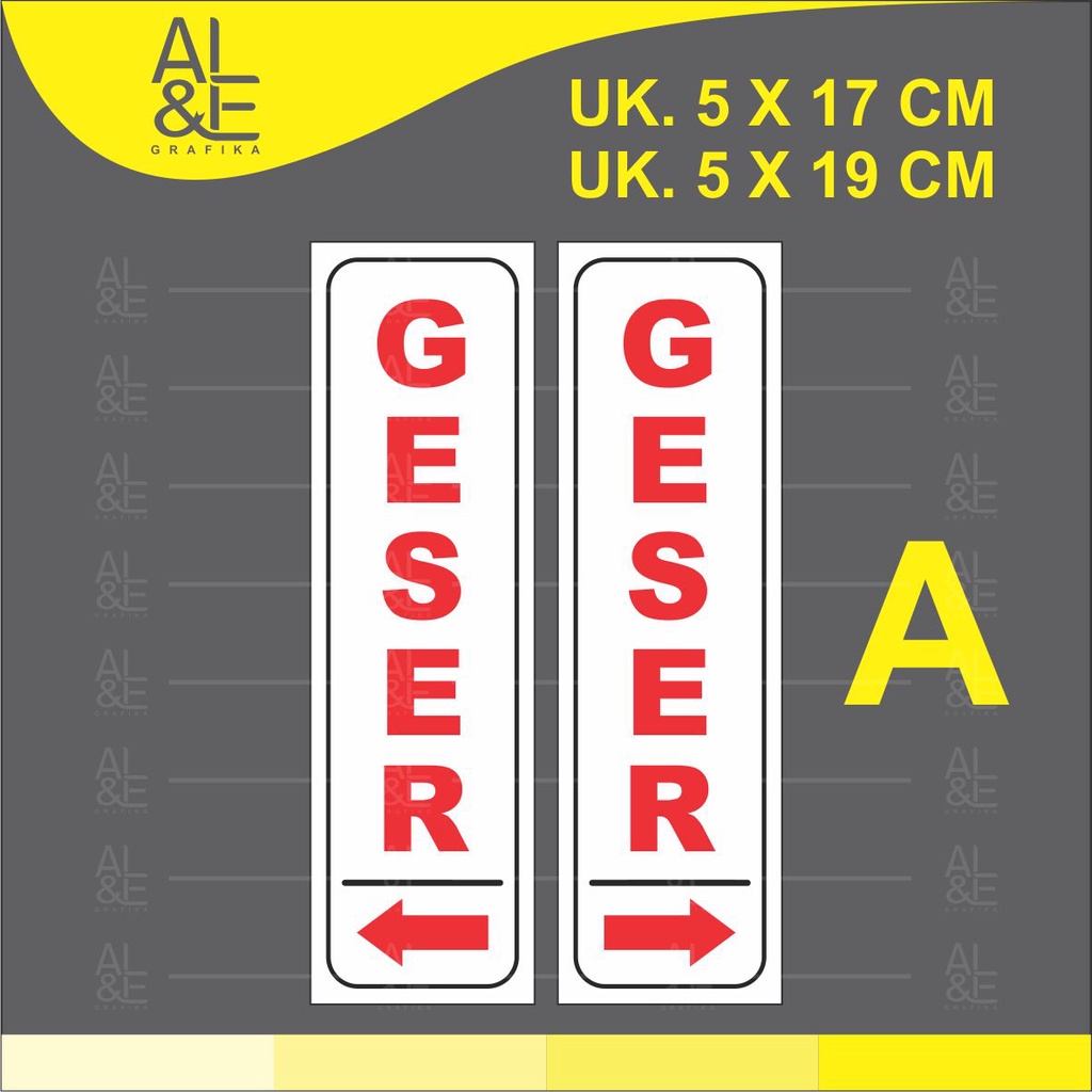 041 RIGHT - LEFT SLIDING STICKER _ST03_ STICKER FOR DOOR _ INDOOR ...