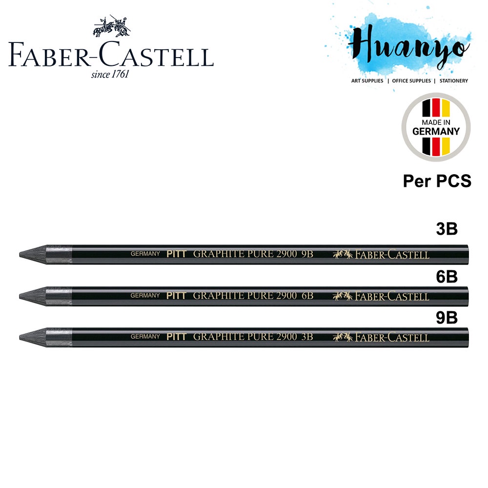 Faber-Castell Pitt Graphite Crayon Pure Pencil 3B/6B/9B (Per PCS ...