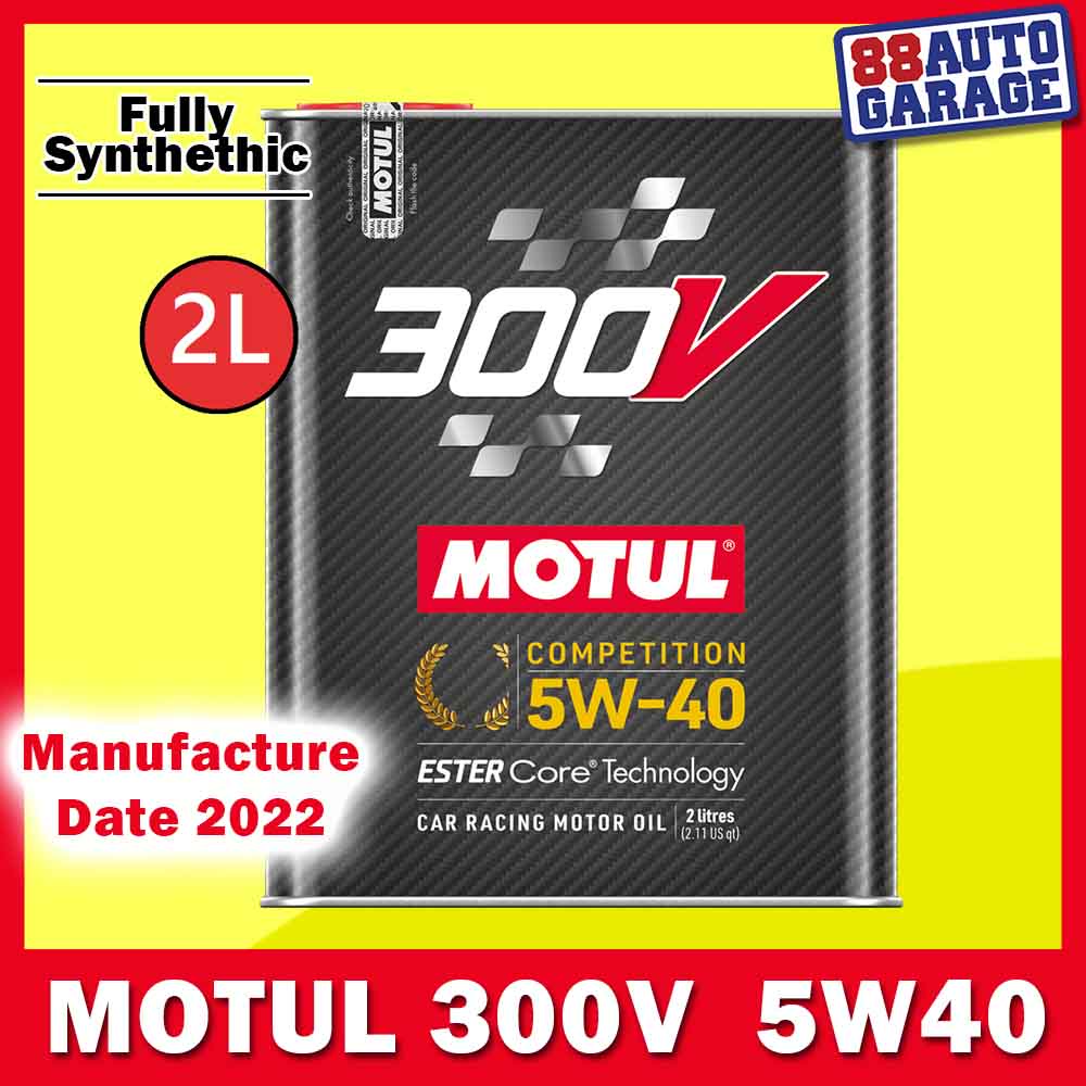 Motul 300V Power Racing 5W30 5W40 (2L) [5W-30 & 5W-40] Fully Synthetic ...