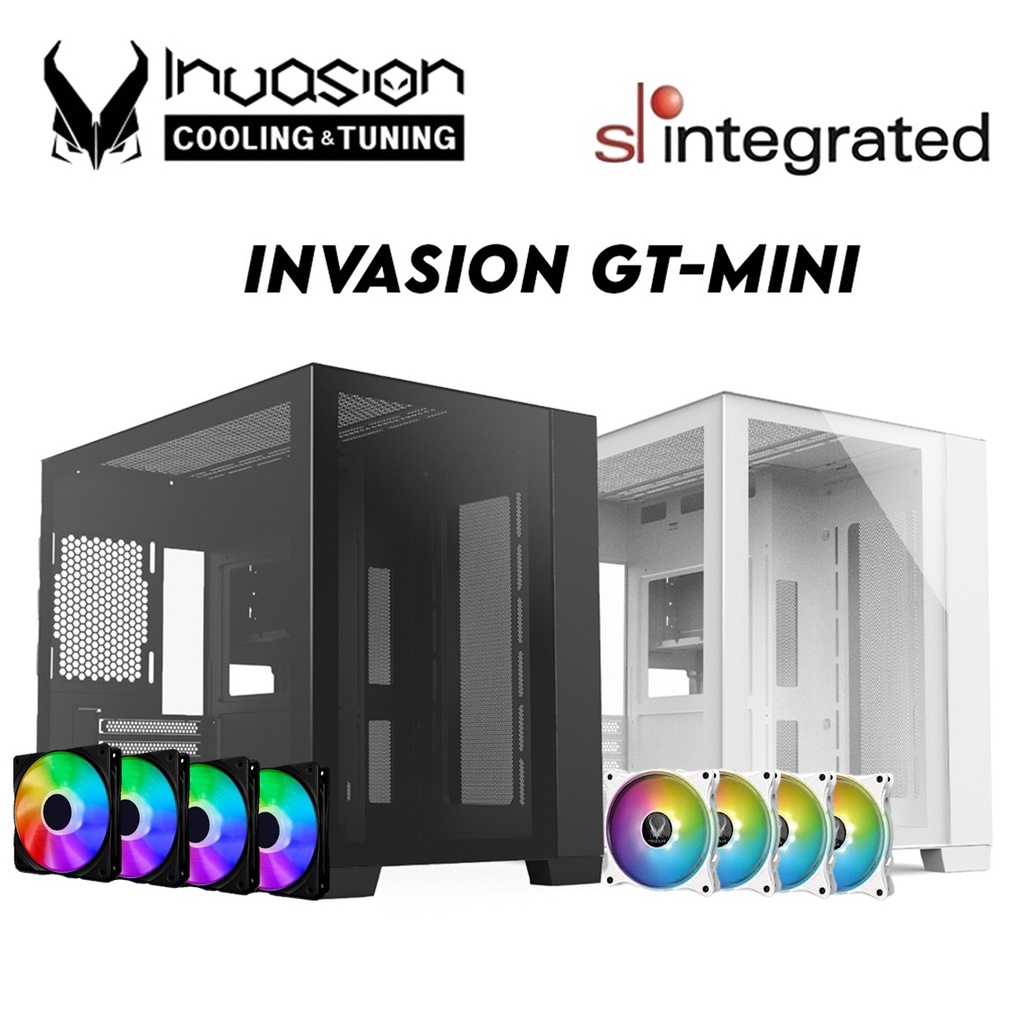 Invasion GT-Mini Micro-ATX Mini-Tower Gaming Case with ARGB Fan - Black ...
