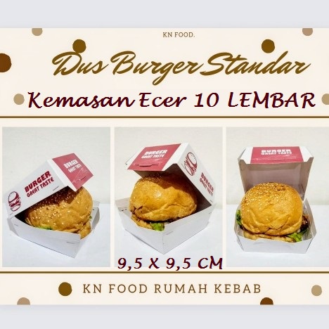 Retail Standard Burger Box/Retail Standard Burger Packaging 10 Sheets ...
