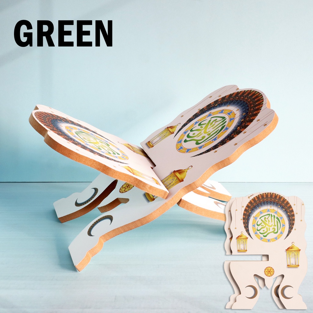 10Q Islamic Reading Wooden Rack Modern Design / Rehal Papan Kayu Al ...