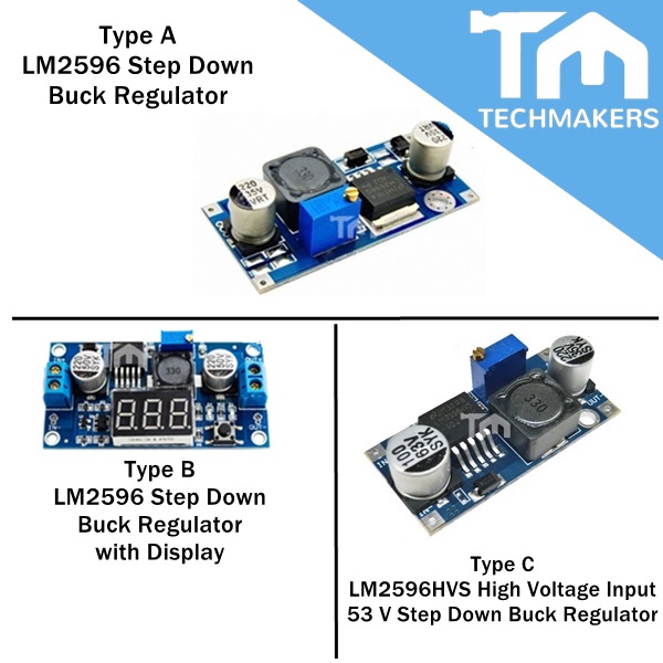LM2596 2596 DC-DC Step-Down Buck Converter Adjustable Adjust Variable Voltage Regulator Module ...