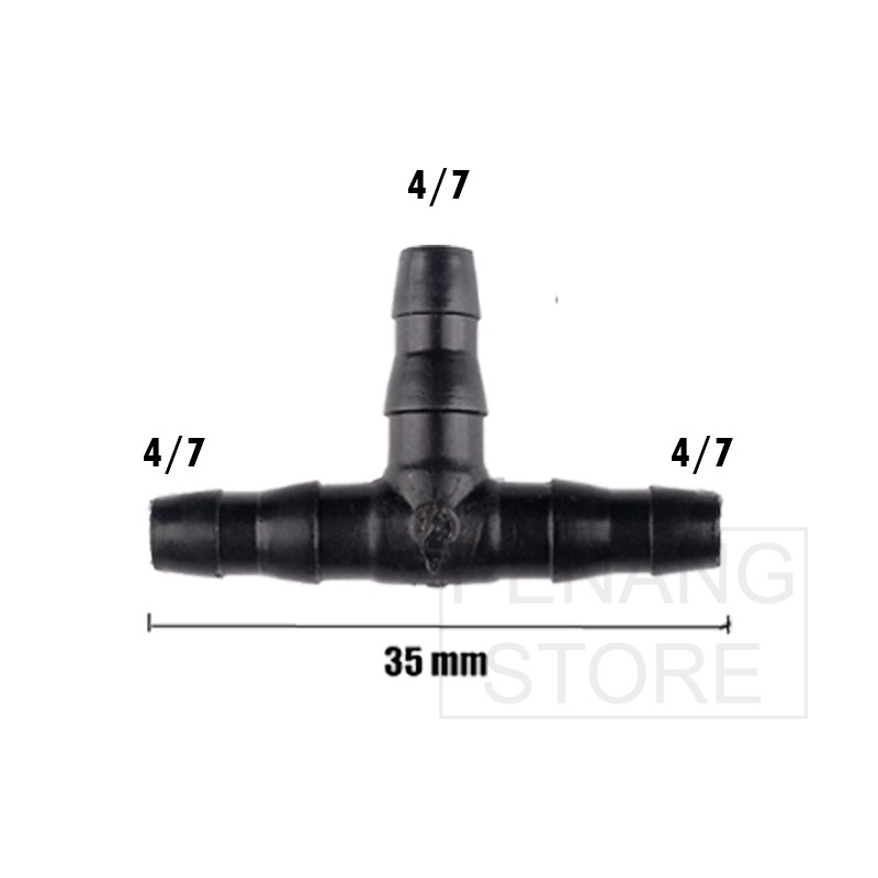 3/5mm 4/7mm Connector Micro Tee / Elbow / Joiner / Valve Irrigation ...