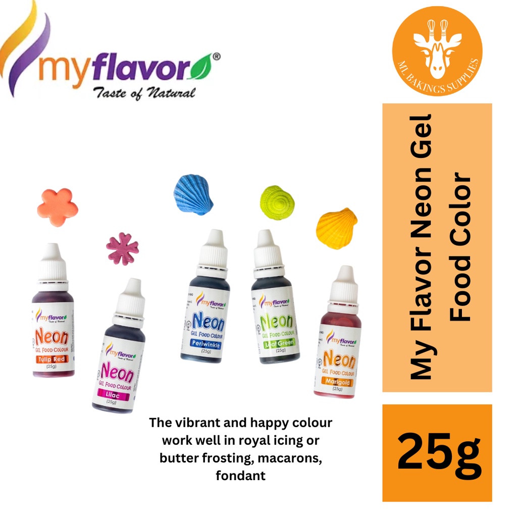 [READY STOCK] My Flavor NEW Colours / Neon Gel Food Colouring 25g Leaf ...