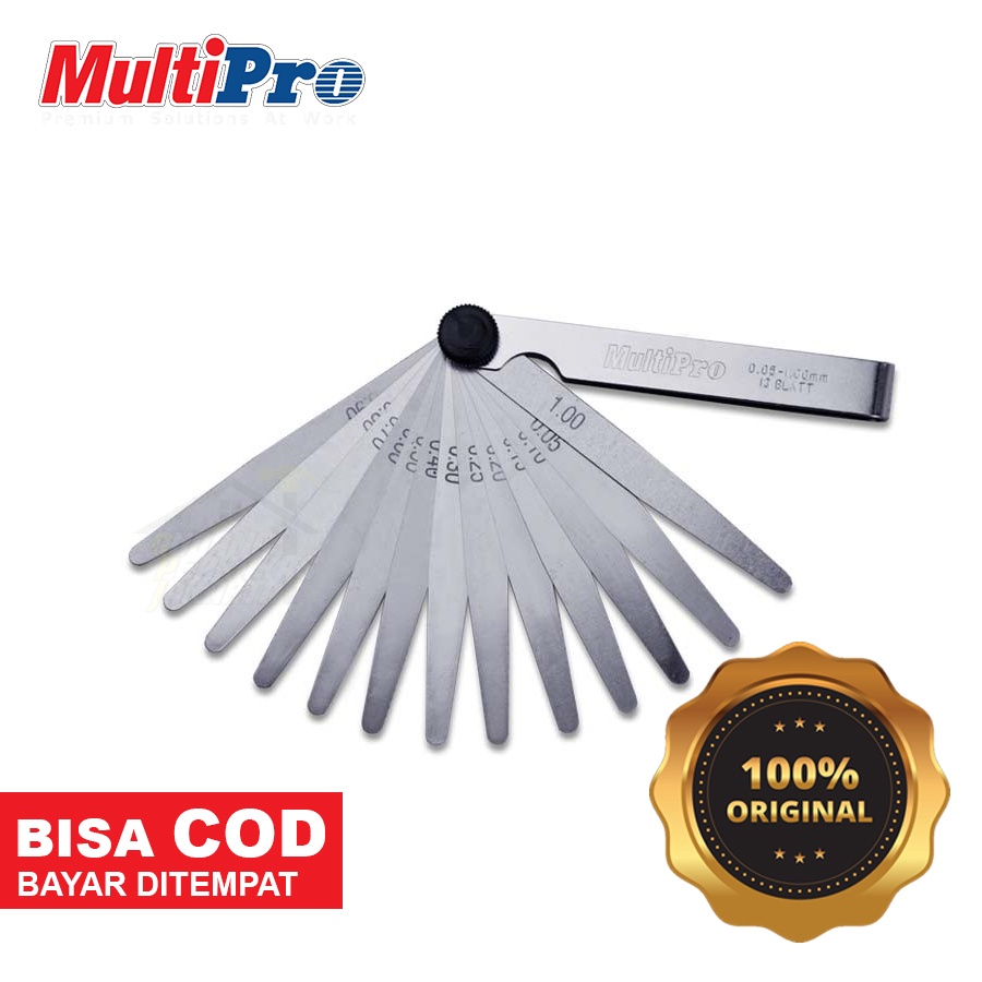 MULTIPRO Feeler Gauge 13 Pcs / Fuller / Fuller Gauge / Feeler 0.05 - 0 ...