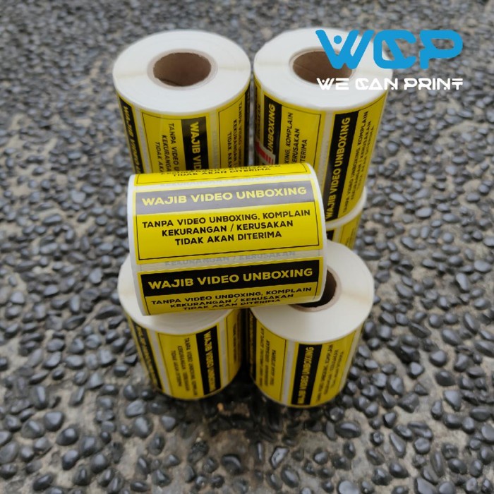 Unboxing STICKER LABEL Yellow UNBOXING VIDEO STICKER 500pcs3.1.23 ...