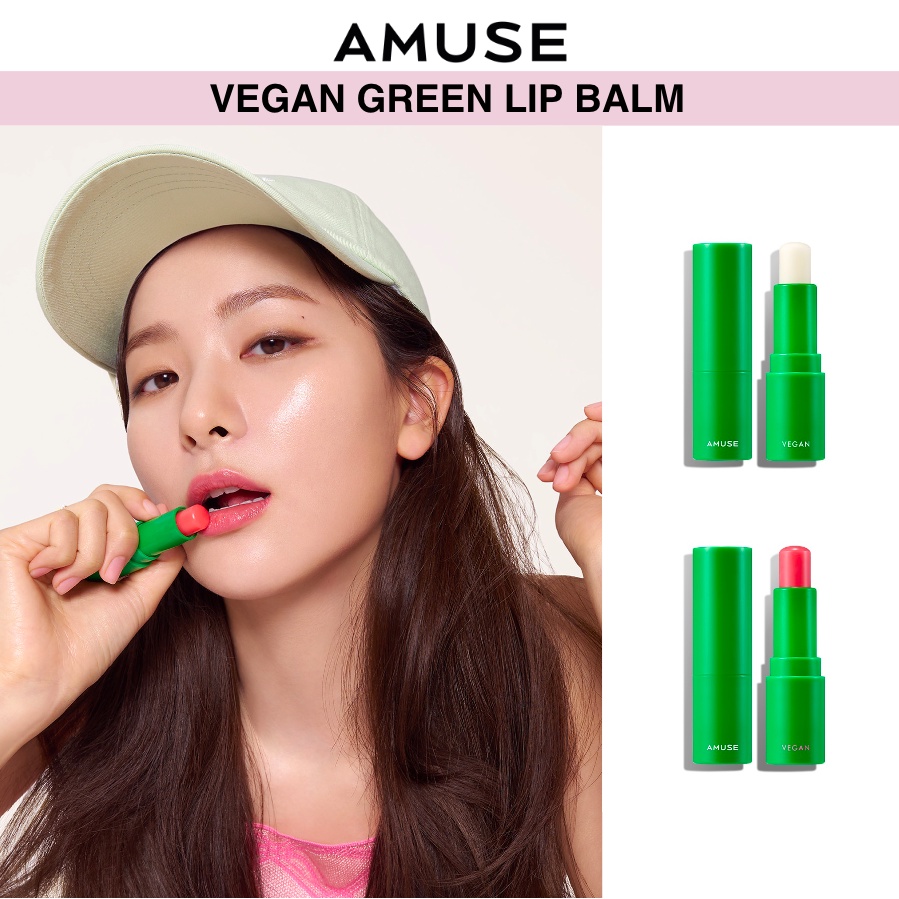 [Amuse] Vegan Green Lip Balm (2 colors) | Shopee Malaysia