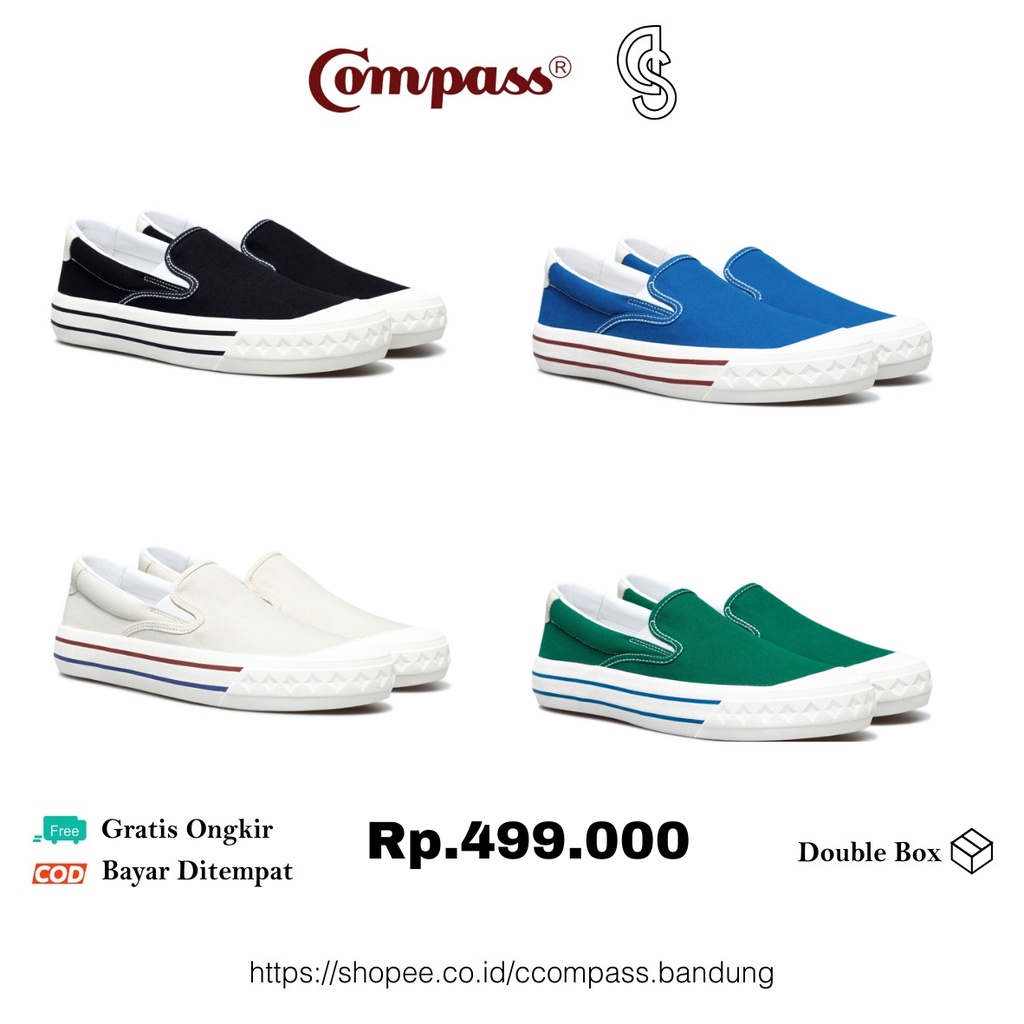 [ORIGINAL] Compass Retrograde Slip-On BRAND NEW | Shopee Malaysia