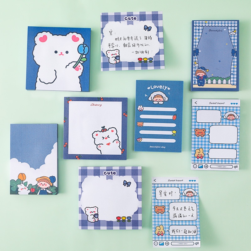 Imoda 80sheets/pc Korean Style Sticky Notes Cute Cartoon Sticky Notes ...