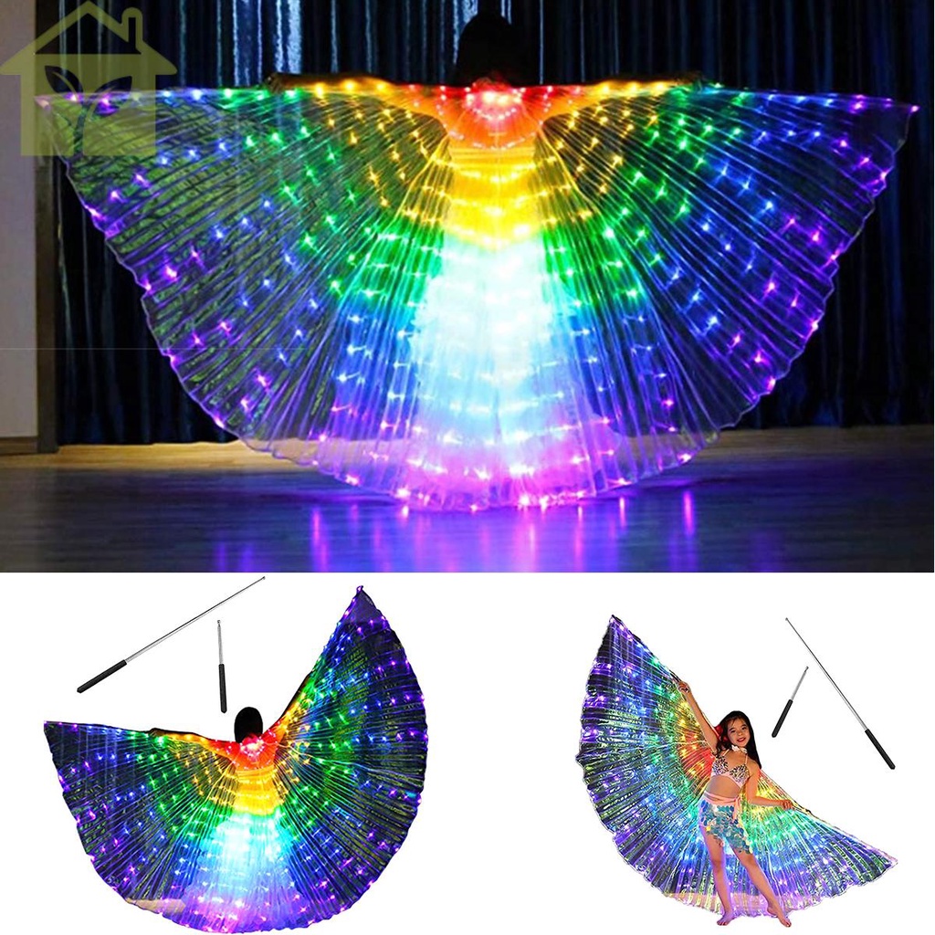 [Stock Available] Angle Wings LED Isis Wings Belly Dance Wings Colorful ...