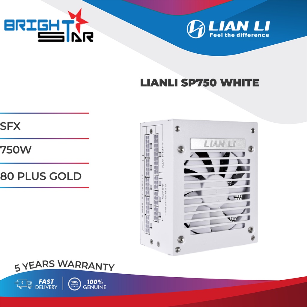 PSU / LIANLI SP750 WHITE / SFX / 750W / 80 PLUS GOLD / 5Y WARRANTY ...