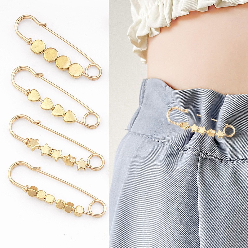 Vintage Simple Anti-glare Gold Metal Brooches Ceremonial Fashion ...