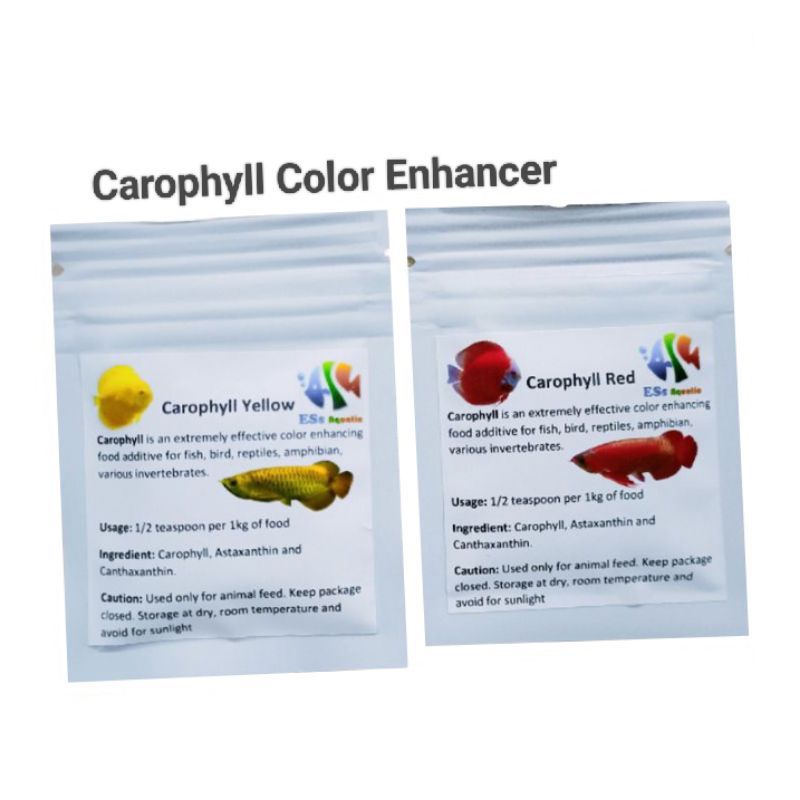 Penaik Warna Ikan Carophyll Red & yellow 5g -15g fish bird colour ...
