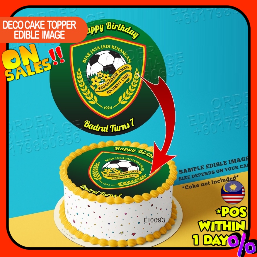 Printing EI Kedah FA Edible Image Print Cake Photo Icing Paper Birthday ...
