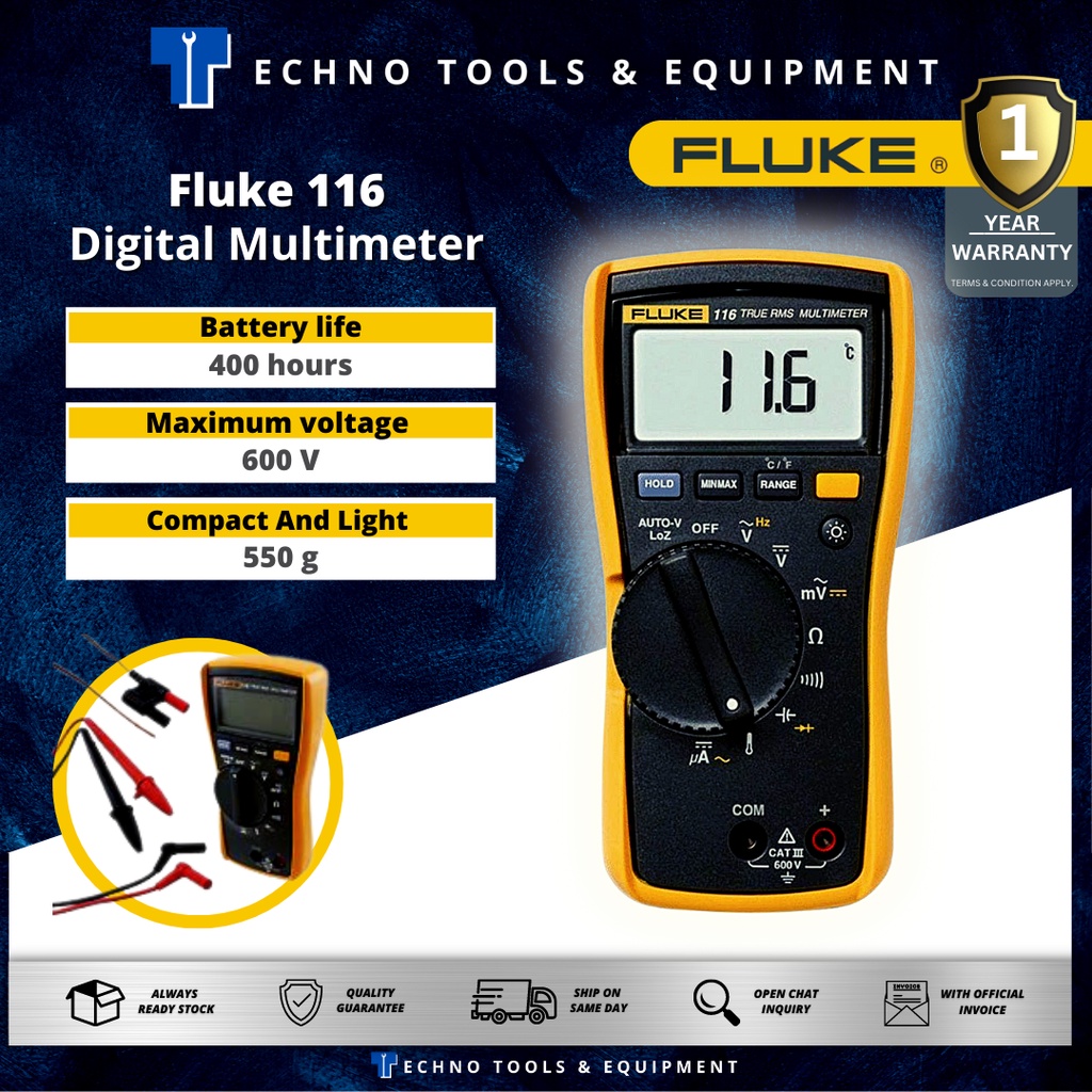 Fluke 116 Digital Multimeter 100% New & Original | Shopee Malaysia