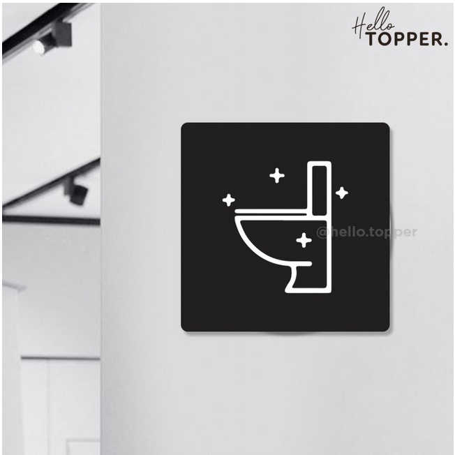 Sign Icon Acrylic Signage Label Acrylic Sign Board - Toilet Seat ...