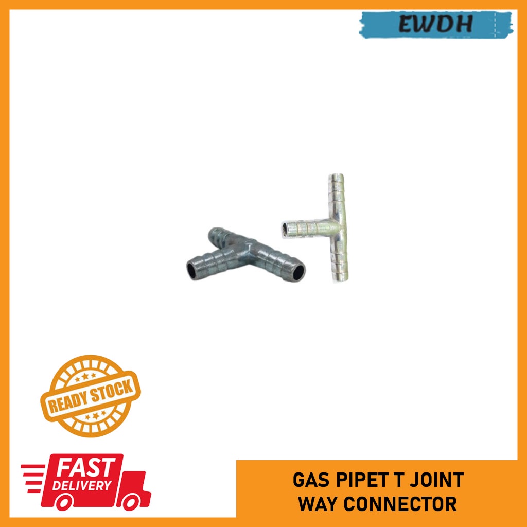 GAS PIPE T JOINT/3 WAY T CONNECTOR/ PENYAMBUNG PIPE DAPUR GAS | Shopee ...