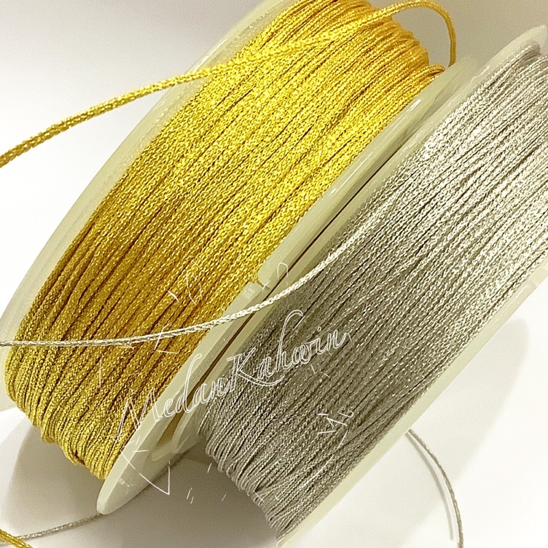 #BJ2093 (meter) Tali Halus Jahitan Kraftangan Gold Silver Braided ...