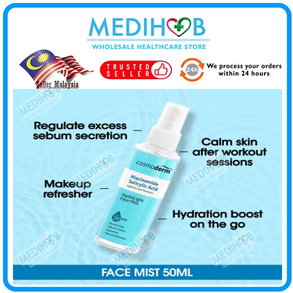 Cosmoderm Niacinamide + Salicylic Acid HydraLight Face Mist 50ml ...