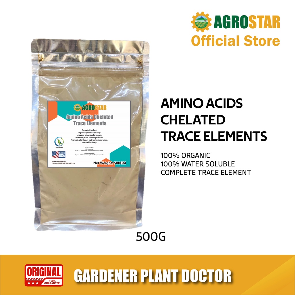 AGROSTAR Amino Acids Chelated Trace Elements Fertilizer Suitable For Leafy Plant/Flower ...