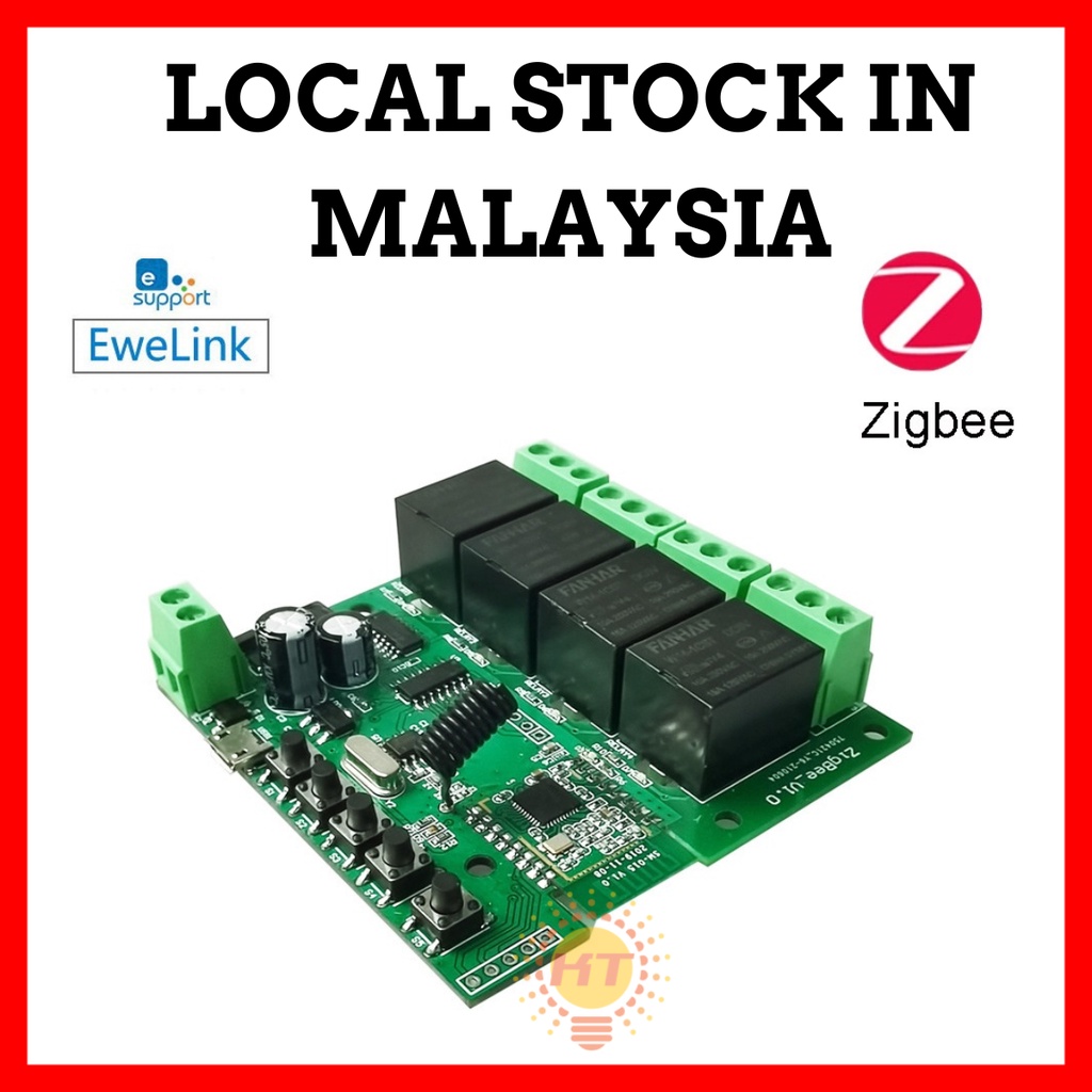 Ewelink Zigbee 4-channel DC relay module switch | Shopee Malaysia