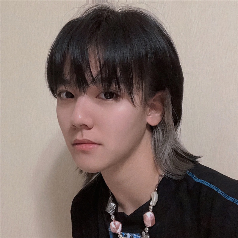 Wig Wolf Tail Wig Men and Women Can Wear Handsome Cos Mullet Head Wig ...