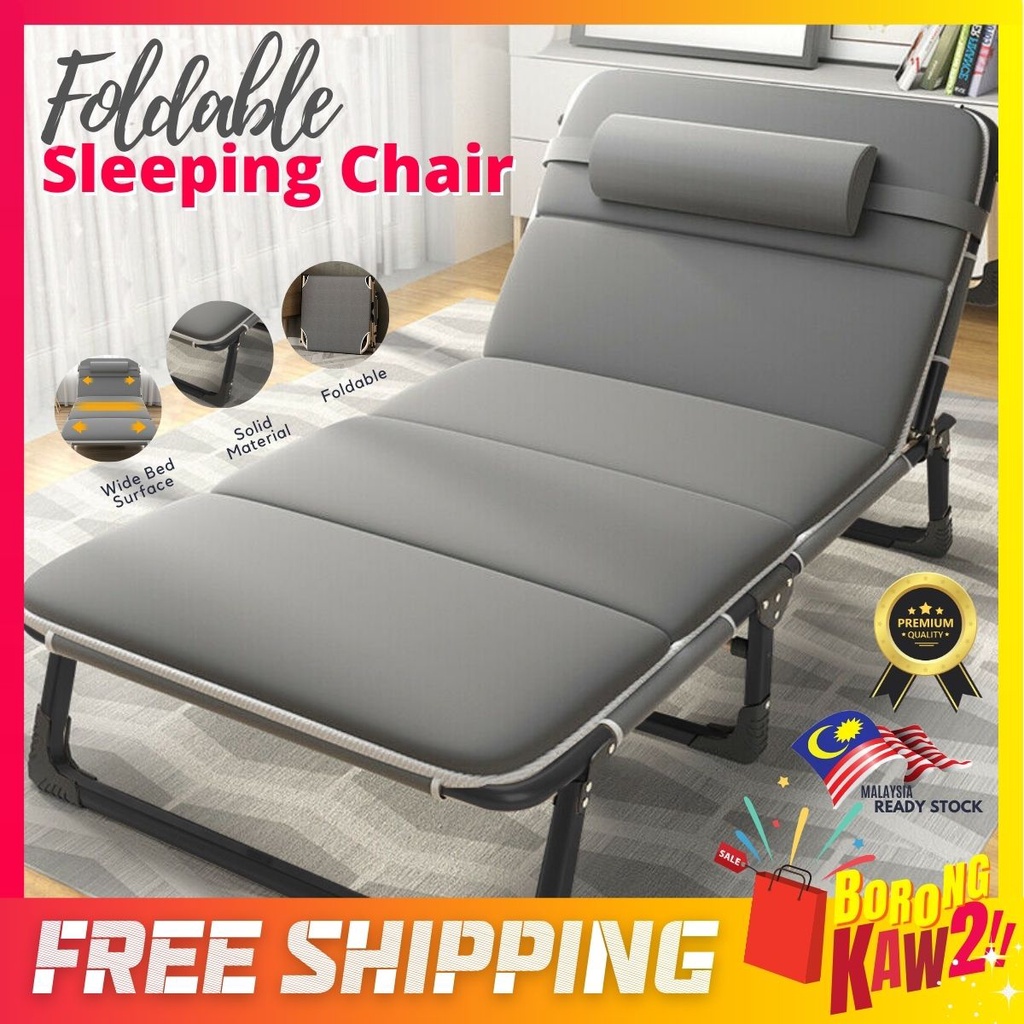 Premium Foldable Lazy Sleeping Chair Adjustable Outdoor Indoor Lounge ...