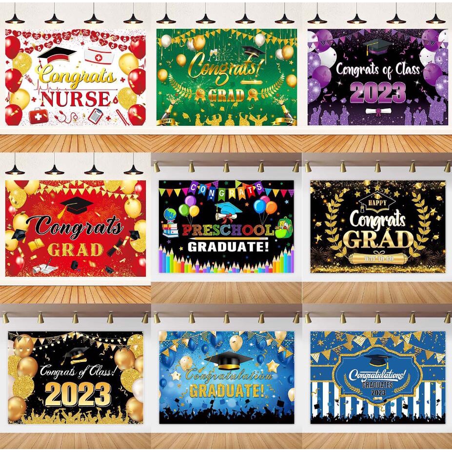 5x3ft Graduation Season Party Decoration Background Campus Graduation ...