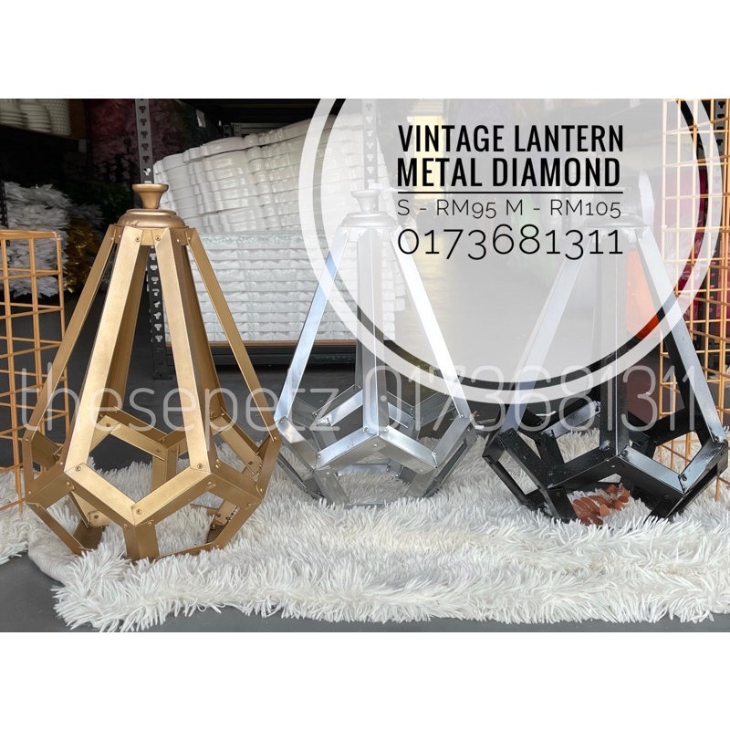 Vintage Lantern Metal Hanging Candle Light Besi Lantern Pelamin Pelita ...